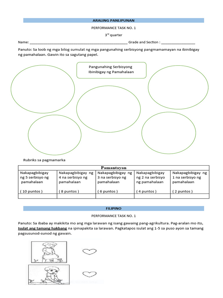 3rd Quarter-Performance Task No. 1 | PDF