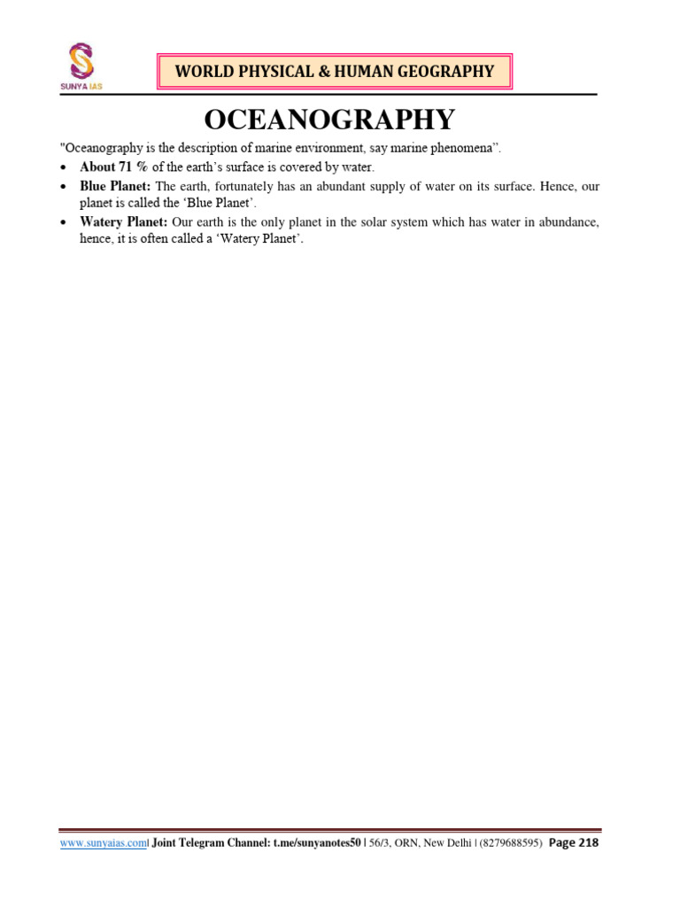 Geography 4 Oceanography | PDF