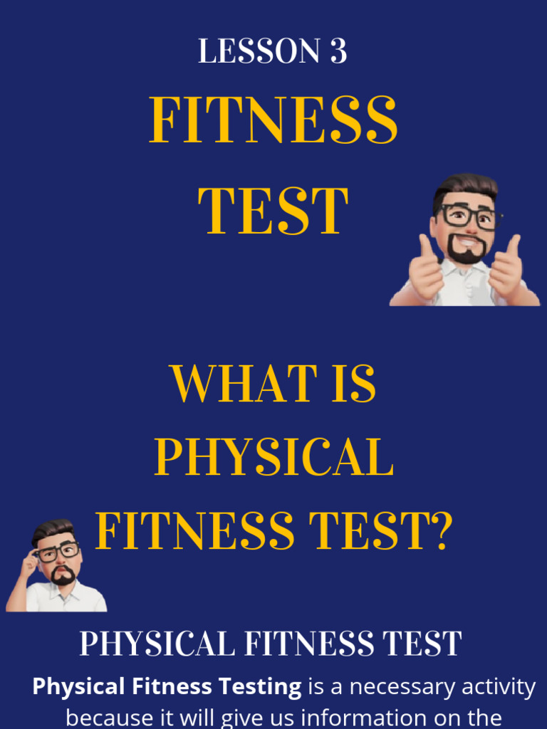 LESSON 3 Fitness Test | PDF | Physical Fitness | Running