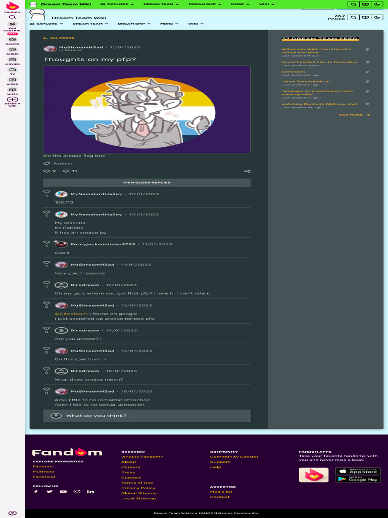 Thoughts On My PFP Fandom | PDF