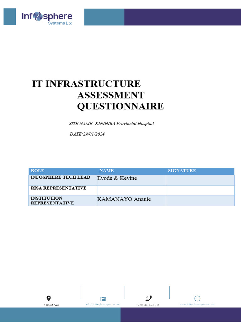 Network Audit Questionnaire v1.1 | PDF | Computer Network | Computer ...