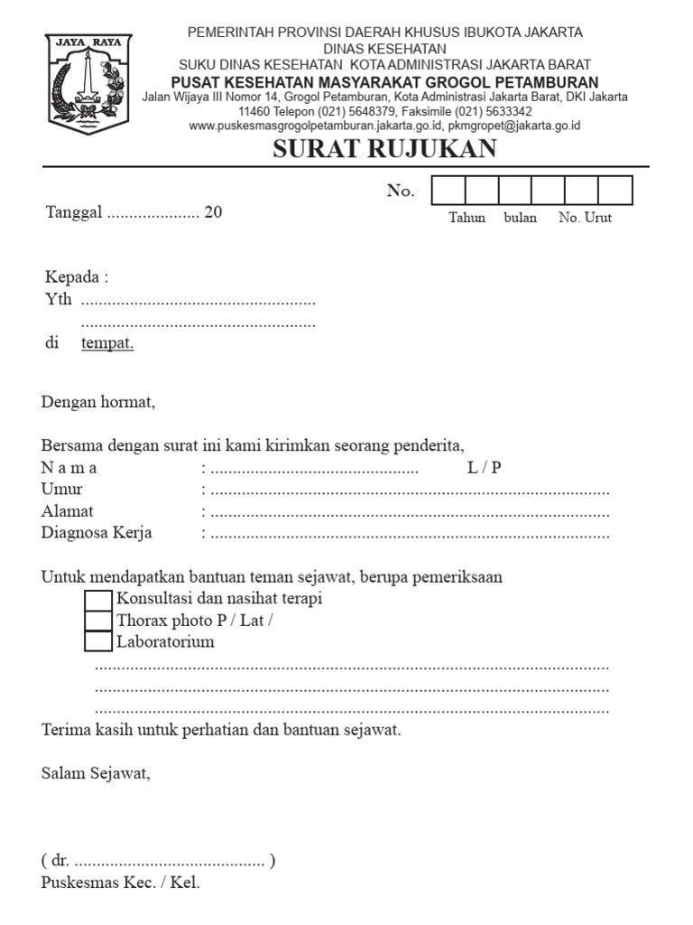 Surat Rujukan Umum Gropet NCR 2 Rangkap 2024 | PDF