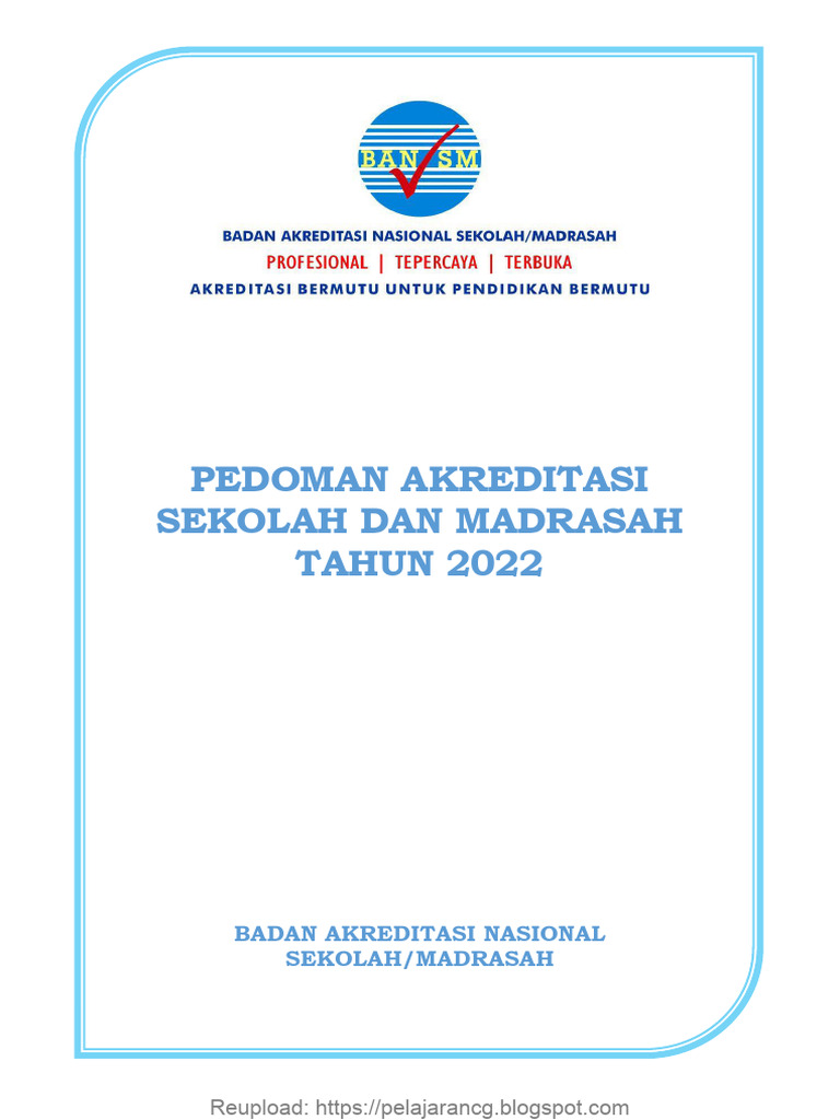Pedoman Akreditasi SM 2022 | PDF | Bisnis | Pengelolaan Keuangan & Uang