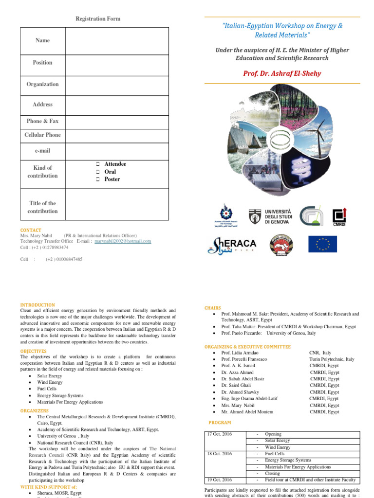 Brochure & Registration Form Out | PDF | Egypt | Nature
