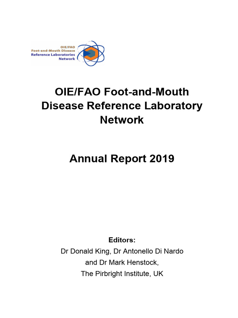 OIE-FAO FMD Ref Lab Network Report 2019 | PDF | Virus | Medical Specialties