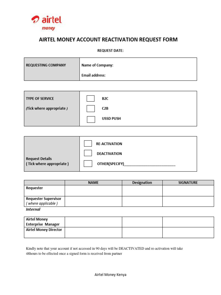 AM Account Reactivation Form | PDF
