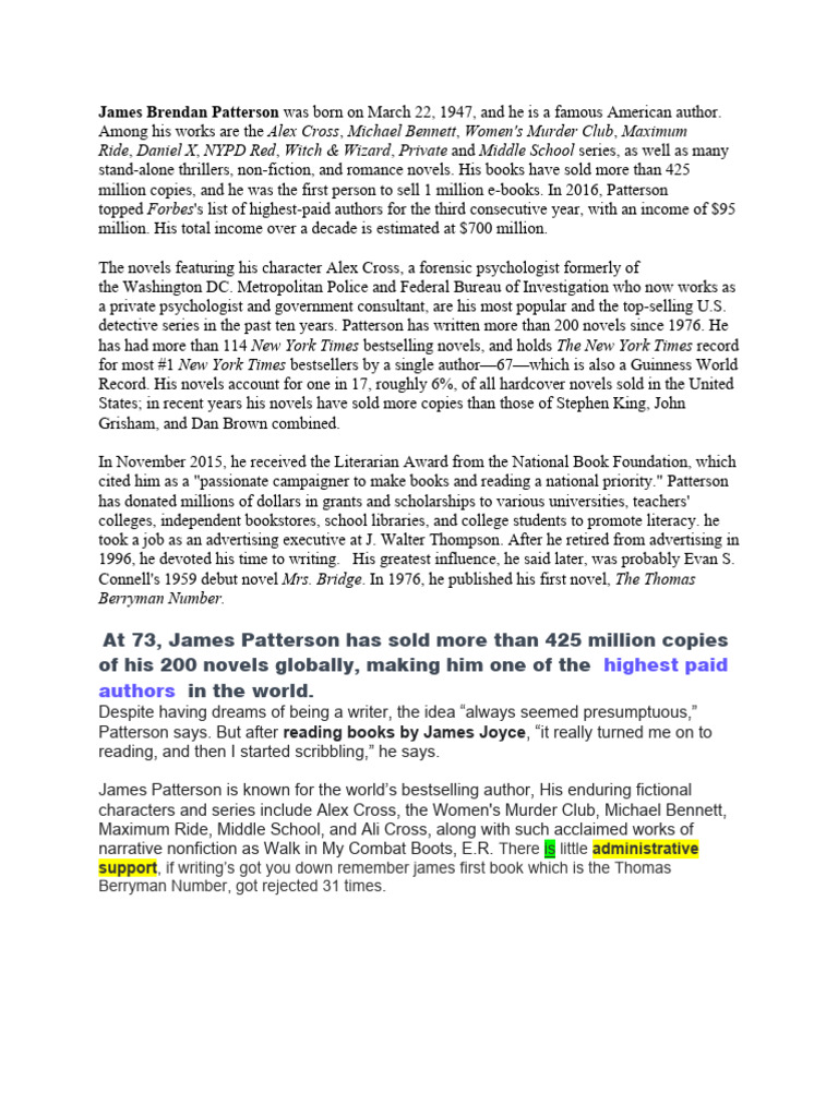 James-Brendan-Patterson Mamaamo | PDF | General Fiction