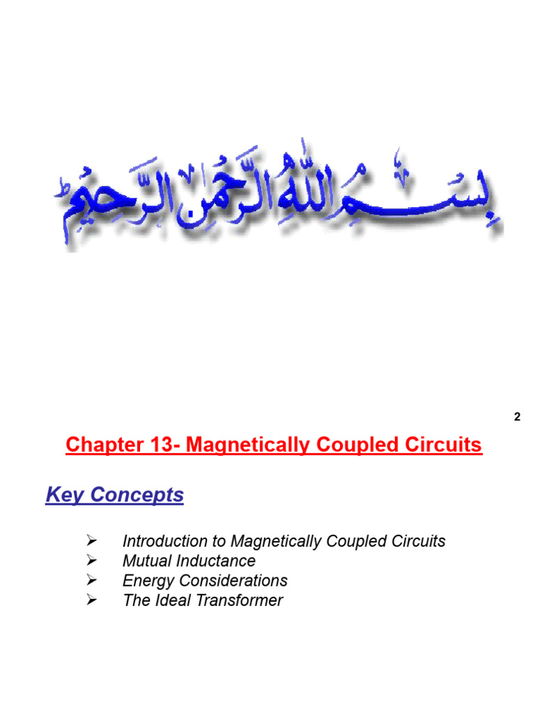 Chapter 13 -Magnetically Coupled Circuits | PDF | Inductance | Inductor