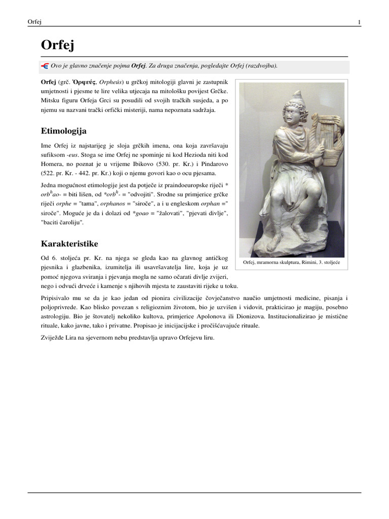 Orfej | PDF