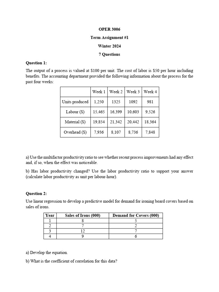 Assignment 1 Pdf Forecasting Economies