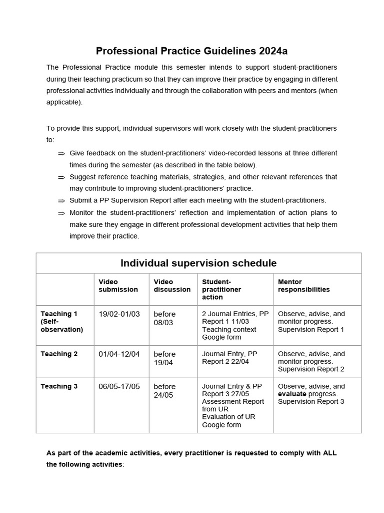 Professional Practice Guidelines 2024a | PDF | Human Communication ...