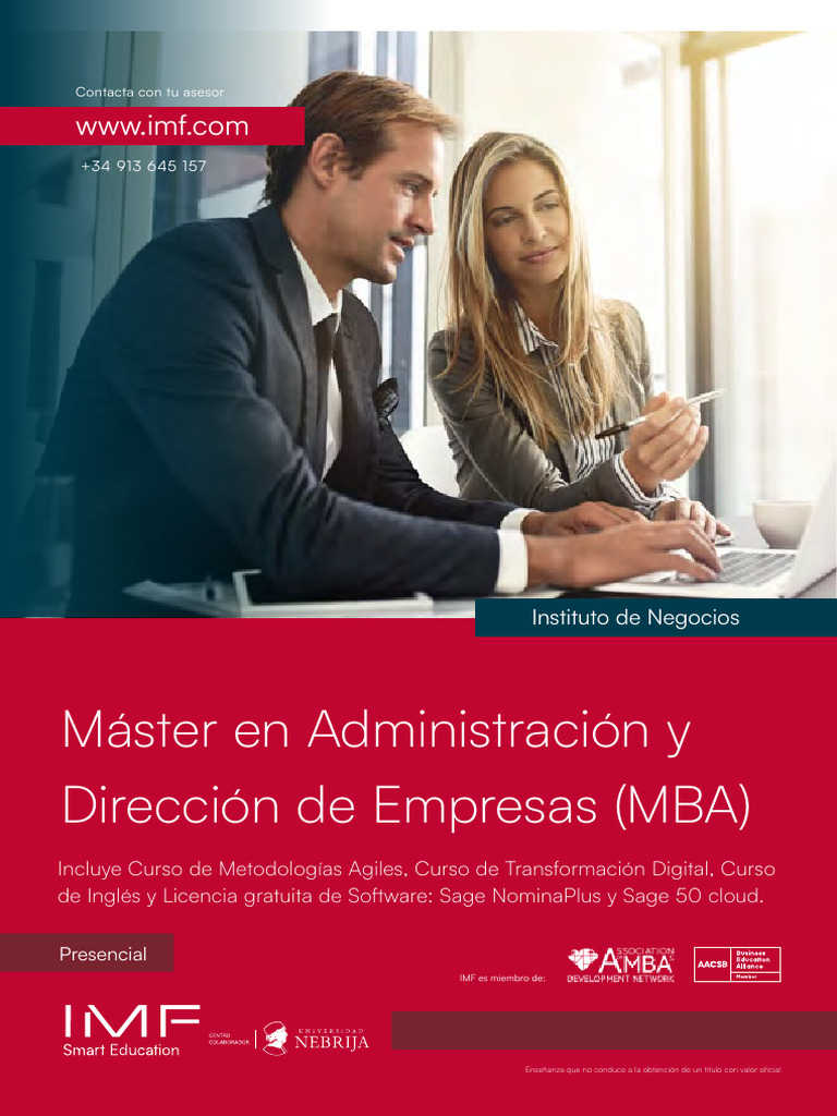 Mba Madrid Full Time Doble Titulo Universitario | PDF | Máster en ...