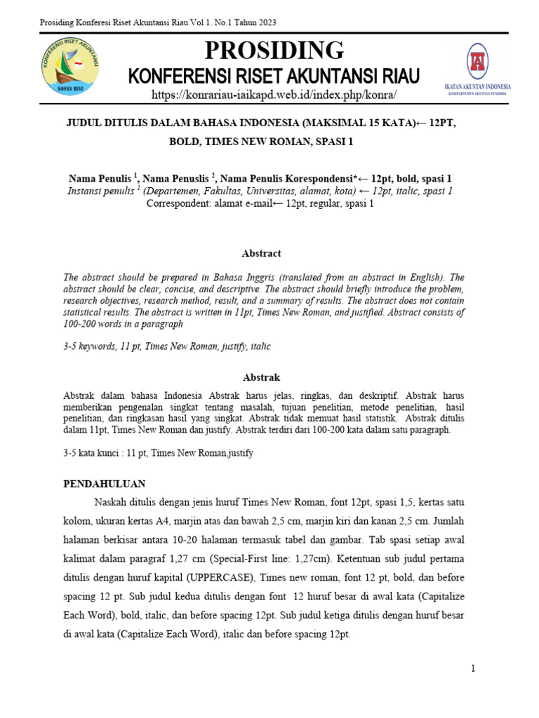Tamplate Prosiding Konra | PDF | Seni