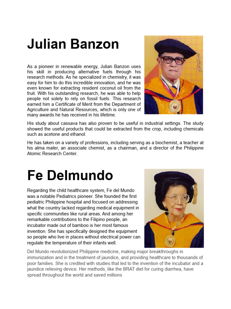 Julian Banzon: Pioneer of Alternative Fuels | PDF | Wellness