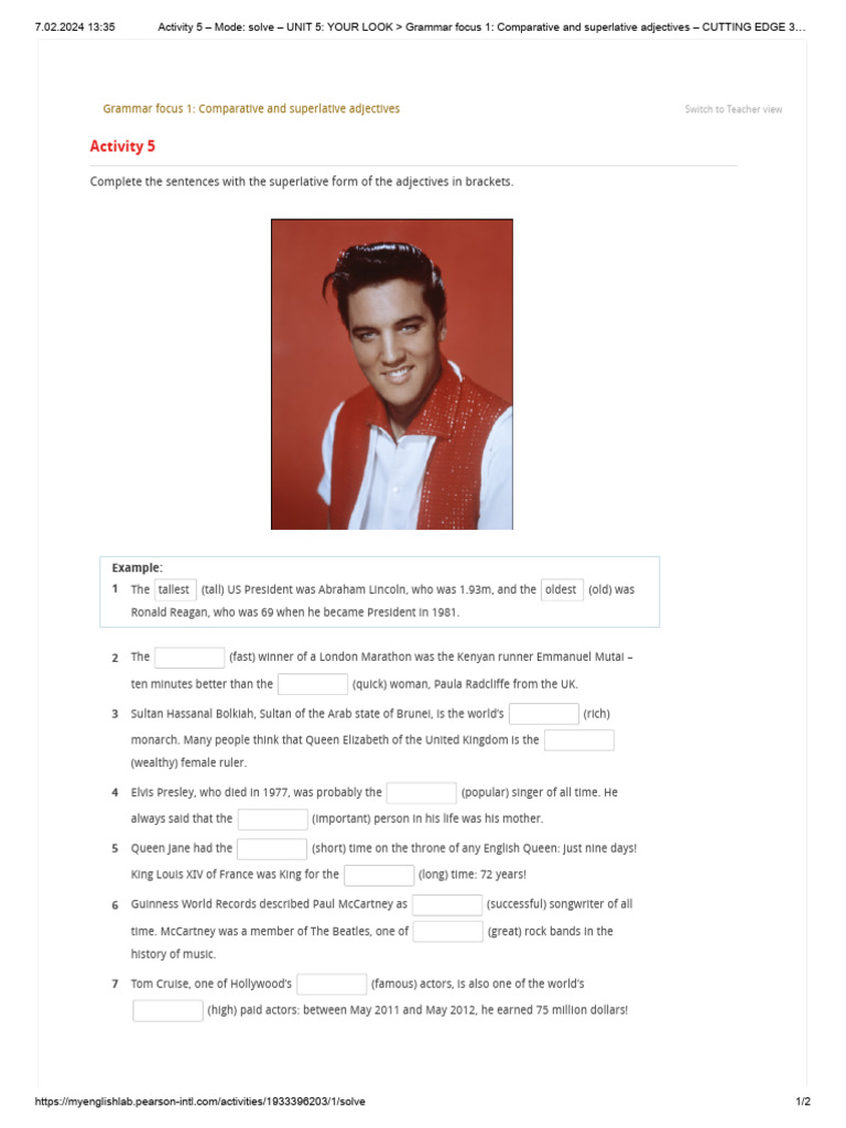 6B - superlative adj - famous ppl | PDF