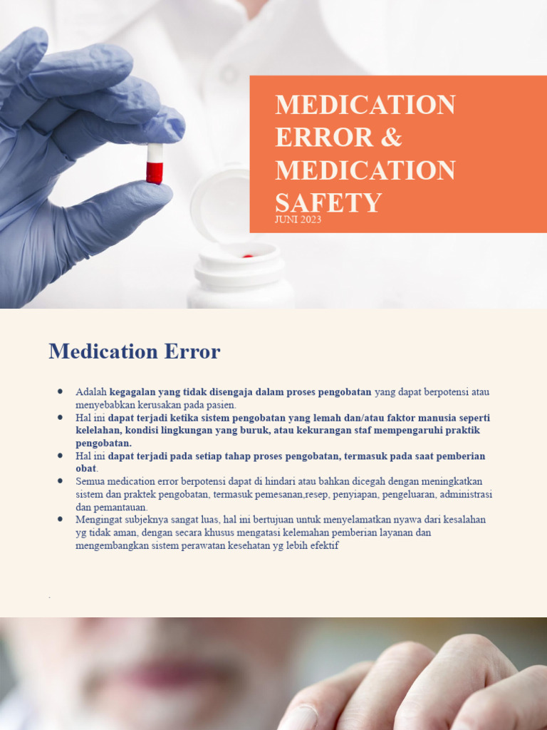 Medication Error & Medication Safety | PDF | Kesehatan Holistik | Sains ...