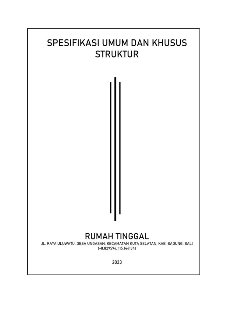 Spesifikasi Teknis Struktur PBG Unggasan | PDF