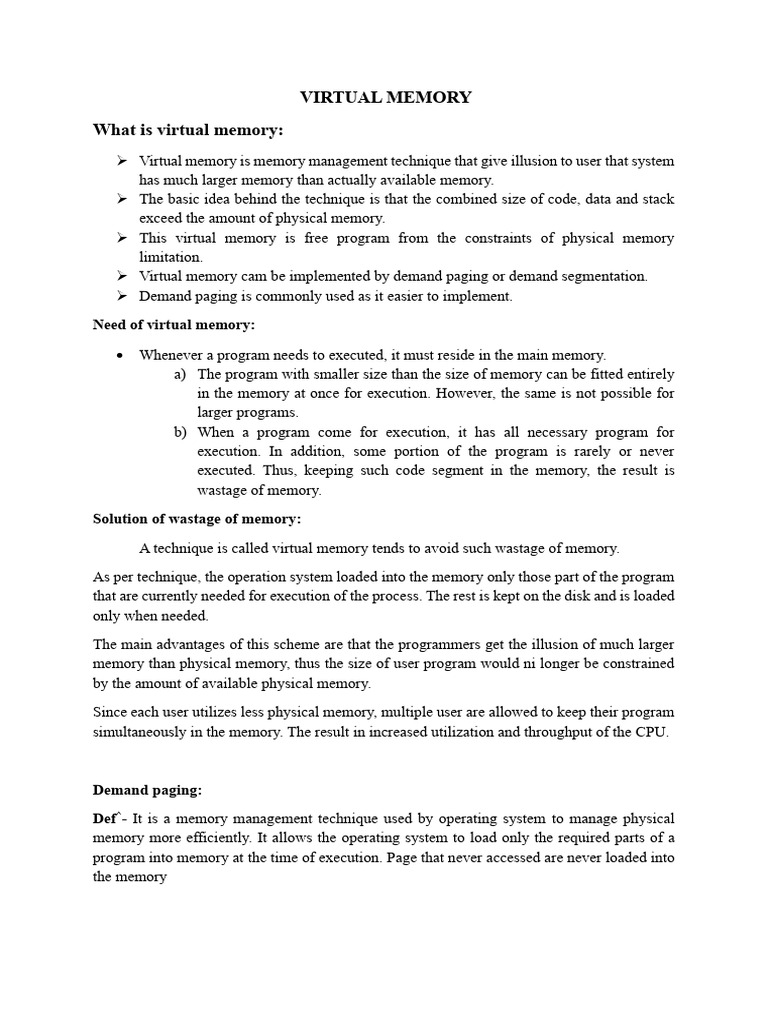 Virtual Memory Os | PDF | Computer Data Storage | Computing