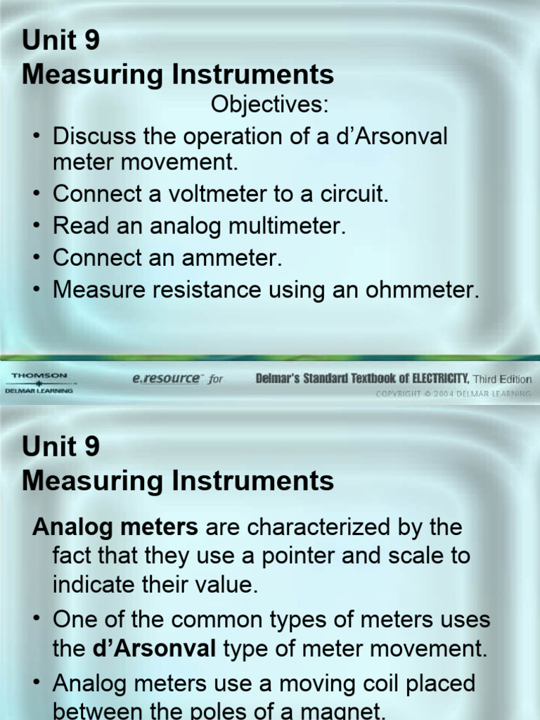 Unit 09 Instruments | PDF | Metrology | Equipment