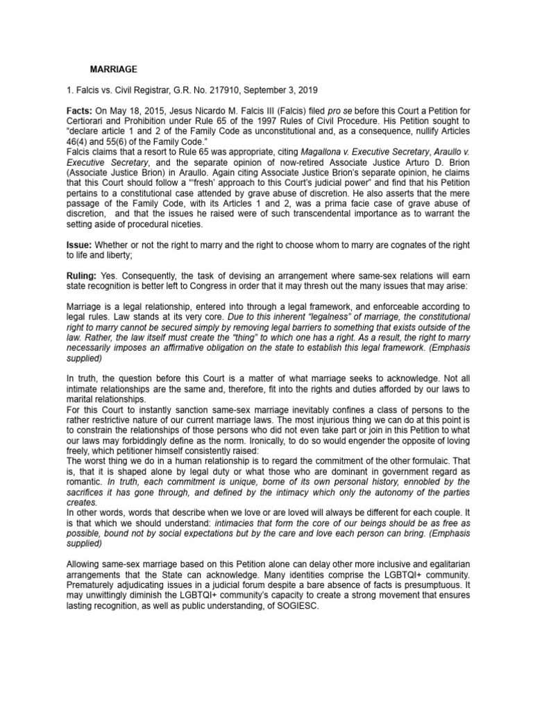 Cases III | PDF | Marriage | Annulment