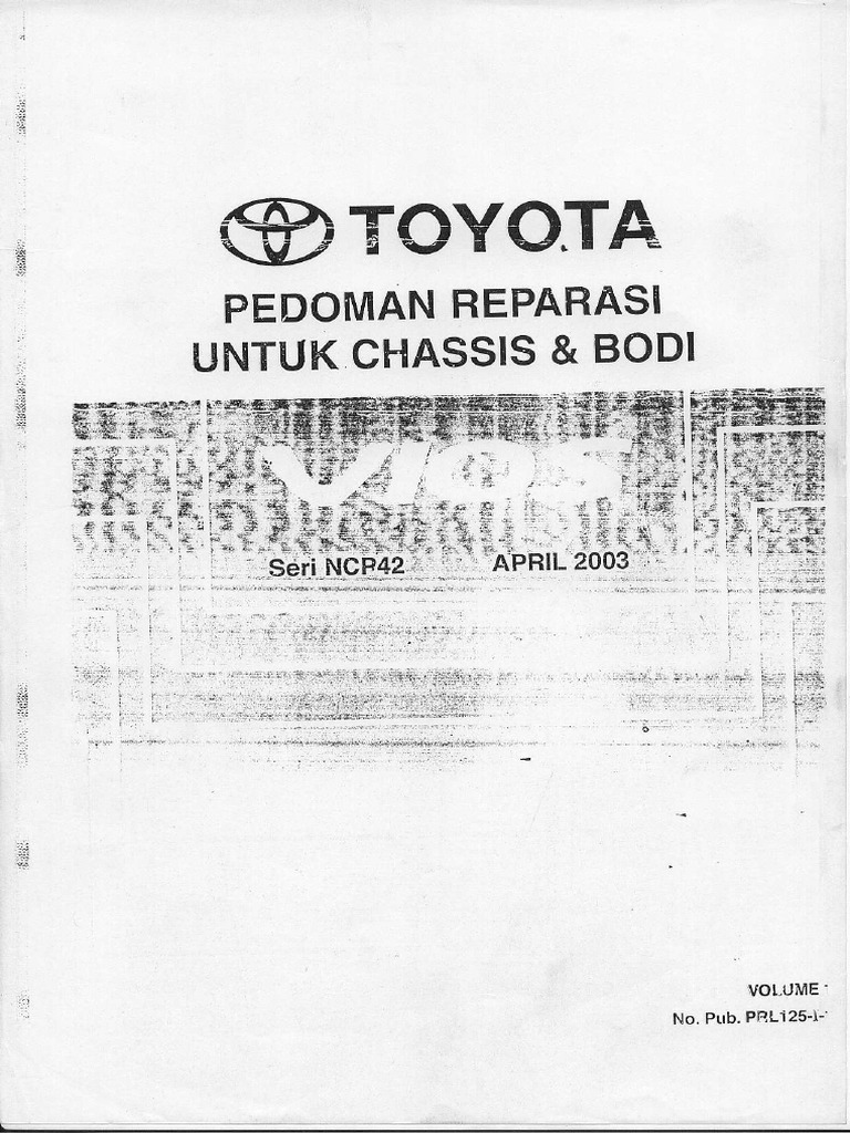 Manual Perbaikan Toyota Vios NCP42 | PDF