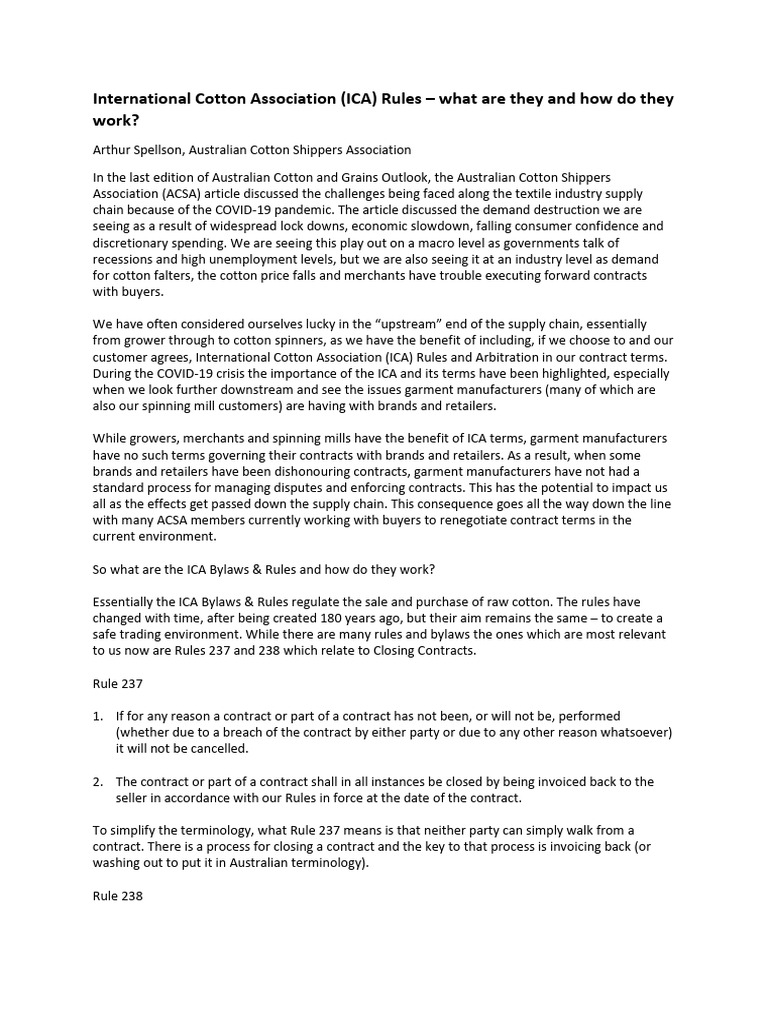 NEWS STORY ICA Rules Jul 2020 | PDF | Prices | Invoice