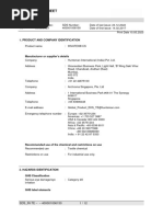 Eriopon R Liq. MSDS | PDF | Toxicity | Dangerous Goods