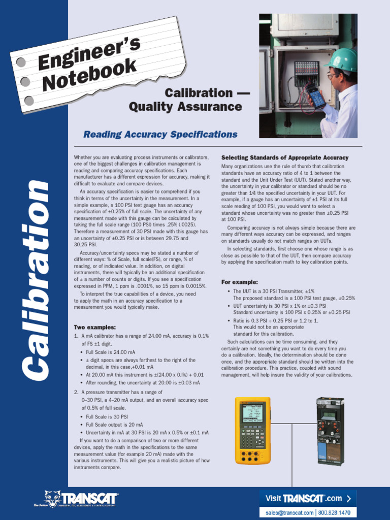 Calibration Quality Assurance Download Free Pdf Calibration Accuracy And Precision