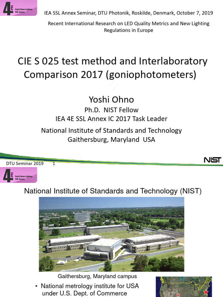 CIE S 025 Test Method and Interlaboratory Comparison | PDF ...