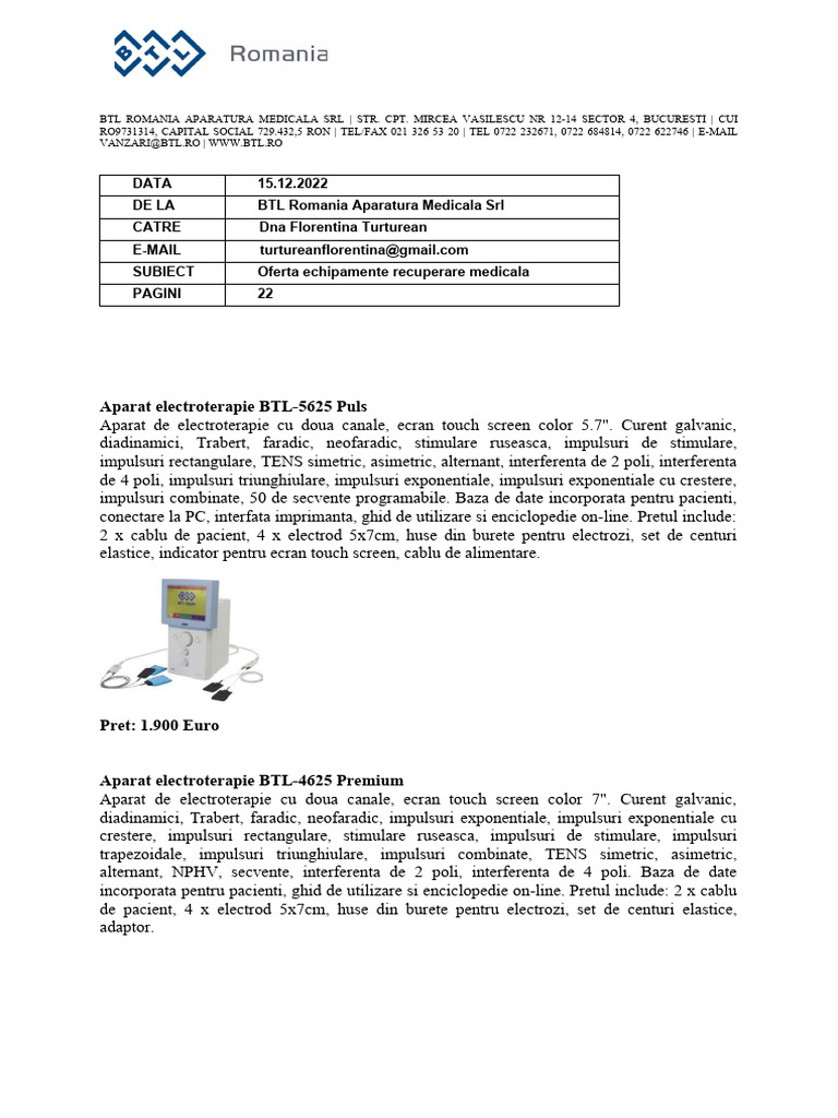 Oferta BTL Romania | PDF