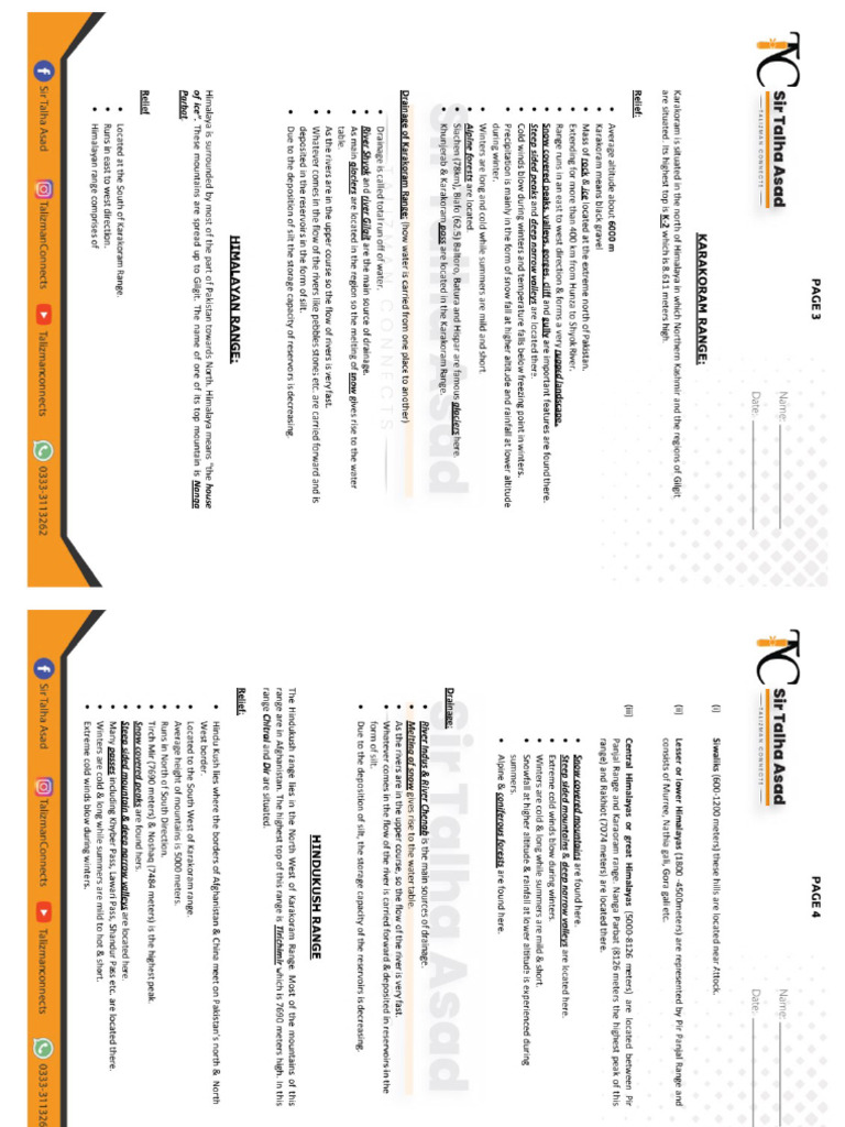 Geography P2 by Talha Asad | PDF