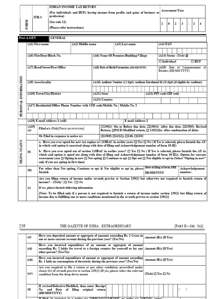 Itr 3 | PDF | Value Added Tax | Taxes