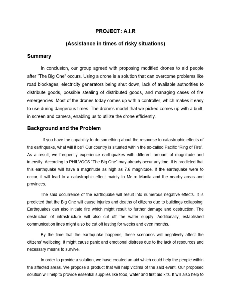 STEMazing Final Ver The Big One | PDF | Unmanned Aerial Vehicle | Earthquakes