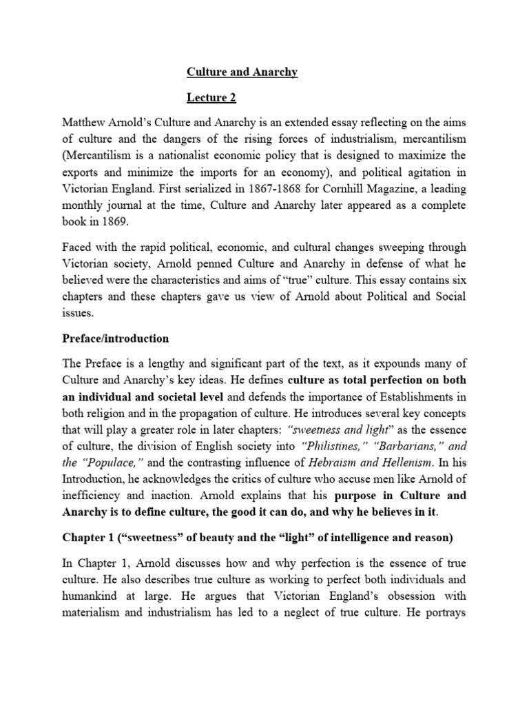 Culture and Anarchy | PDF | Knowledge | Anarchy