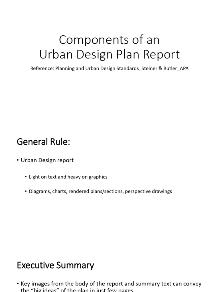UDS - Components of An UD Plan Report | PDF | Urban Design | Design