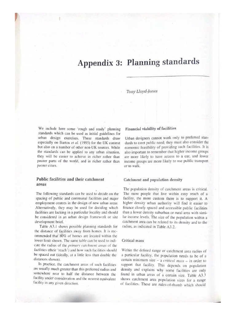 UUDS - Planning Standards - APPENDIX 3 | PDF