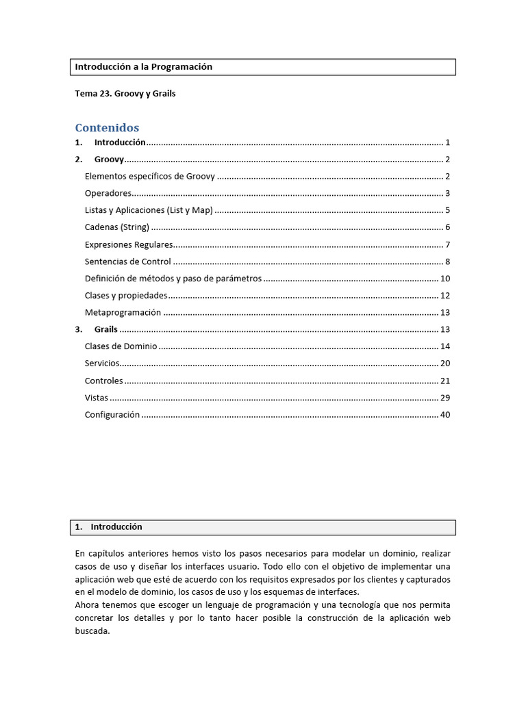 Tema 23. Groovy y Grails | PDF | Redes | Internet y web