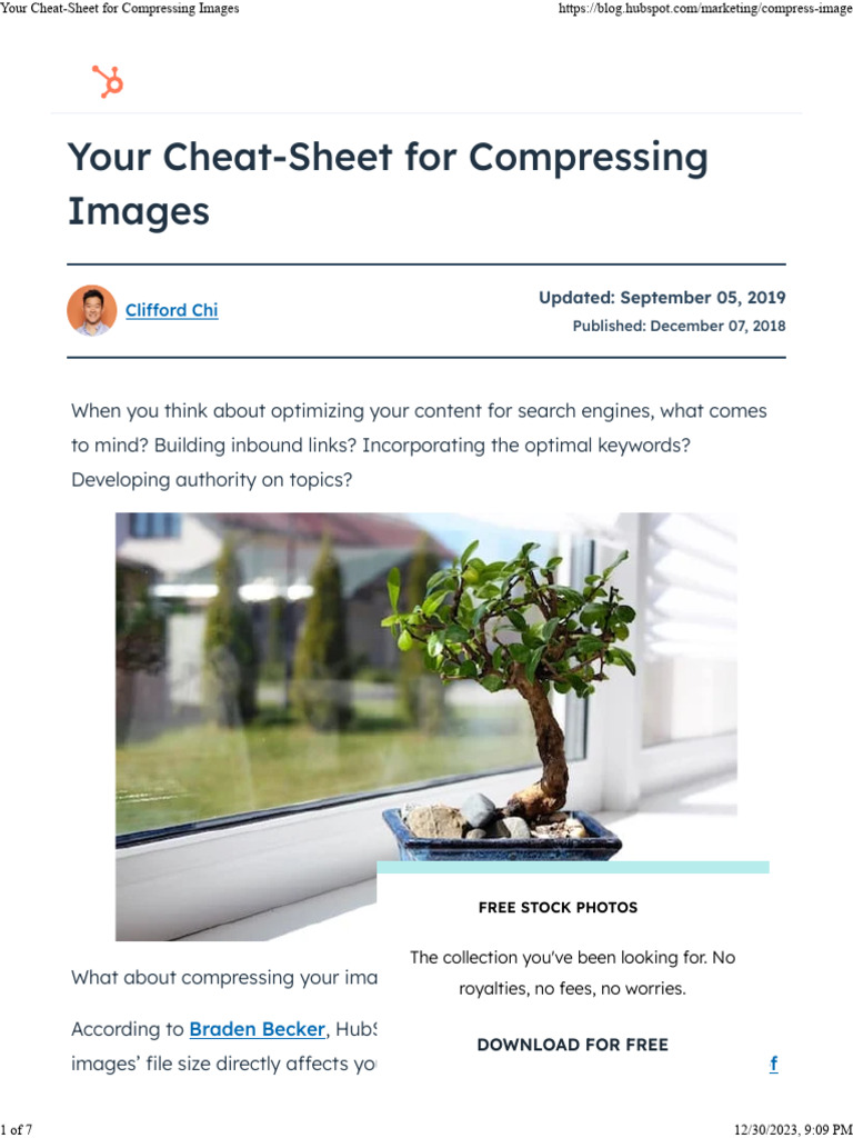 Your Cheat-Sheet for Compressing Images | PDF | Data Compression ...
