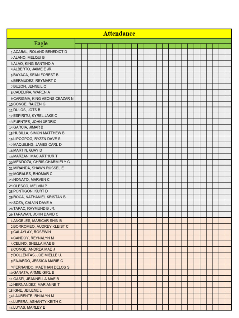 Class Record Pdf