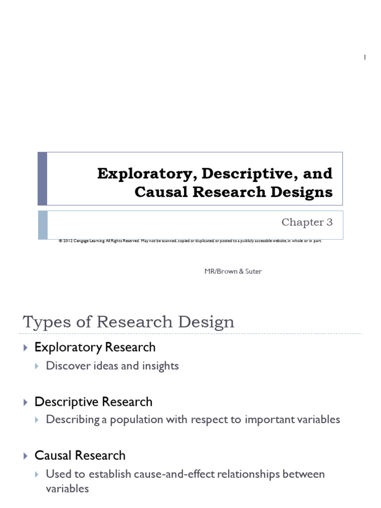 Exploratory, Descriptive, and Causal Research Designs | Download Free ...