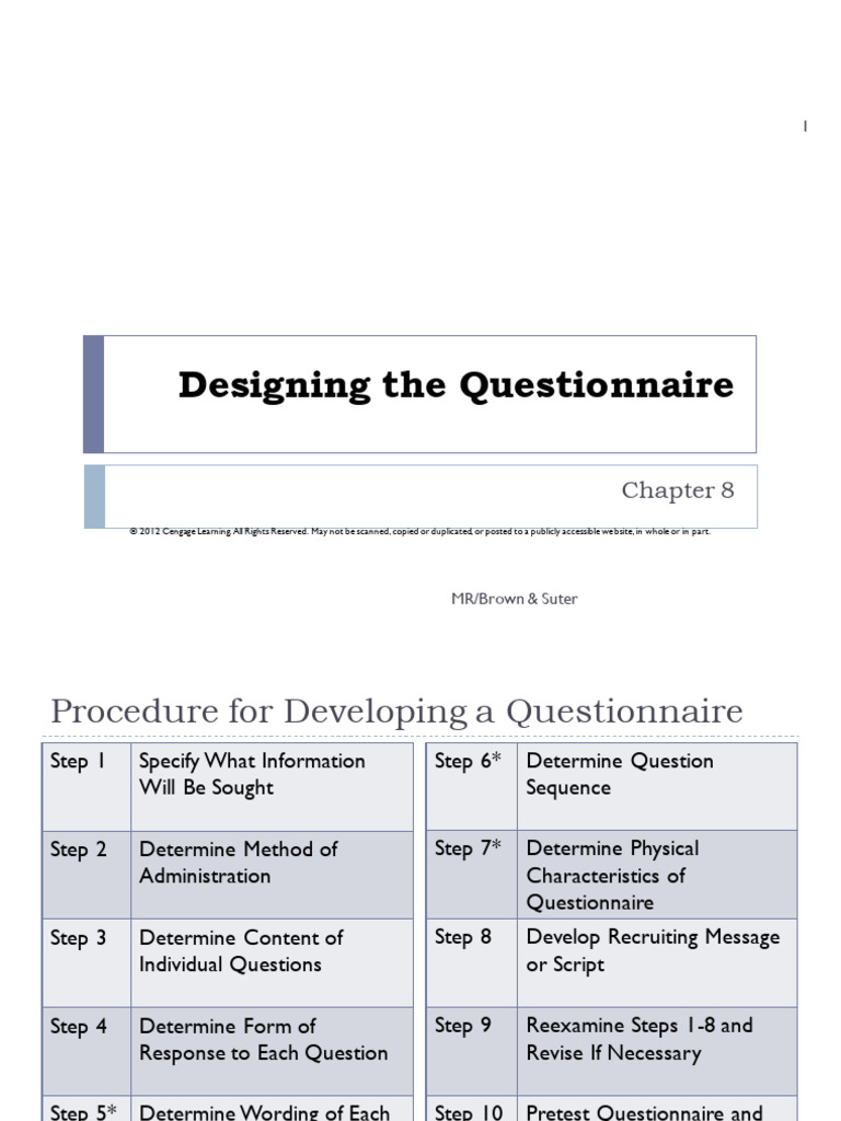 Designing the Questionnaire | PDF | Questionnaire | Question