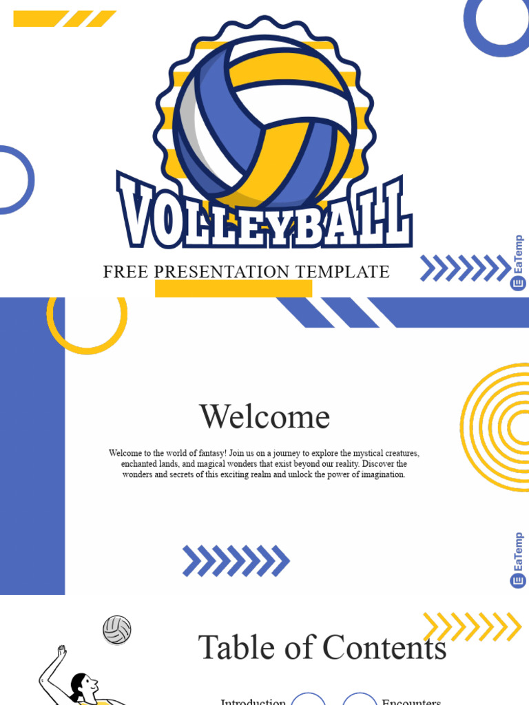 Volleyball PPT Template by EaTemp | PDF | Elves | Dragon