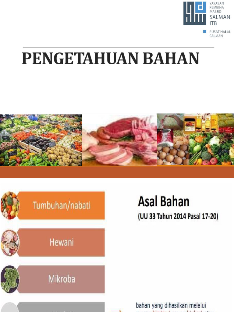 Panduan Kehalalan Bahan Pangan | PDF