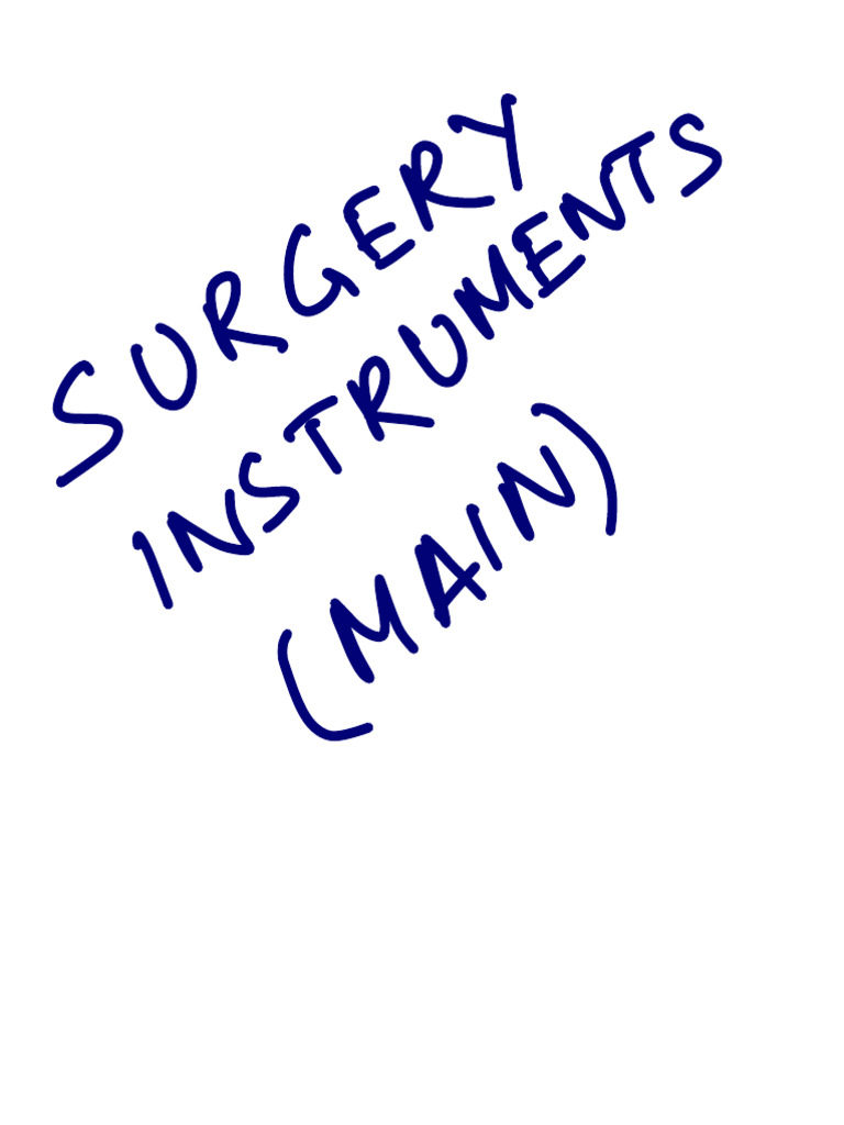 Surgery Instruments 1 | PDF