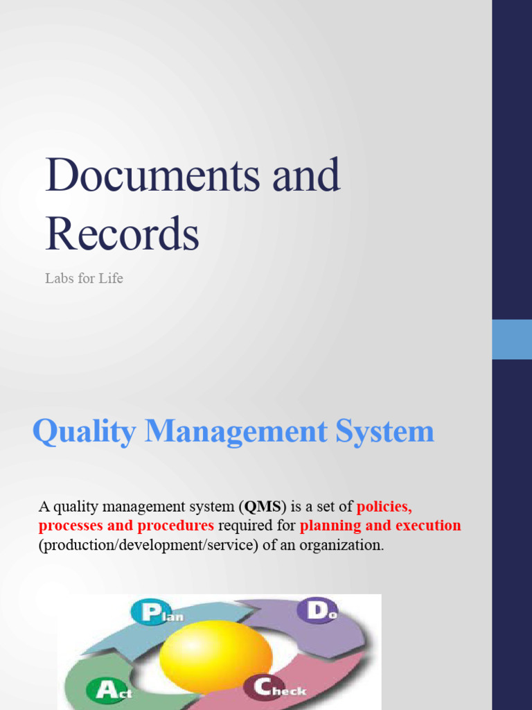 Documents And Records For Lab Pdf