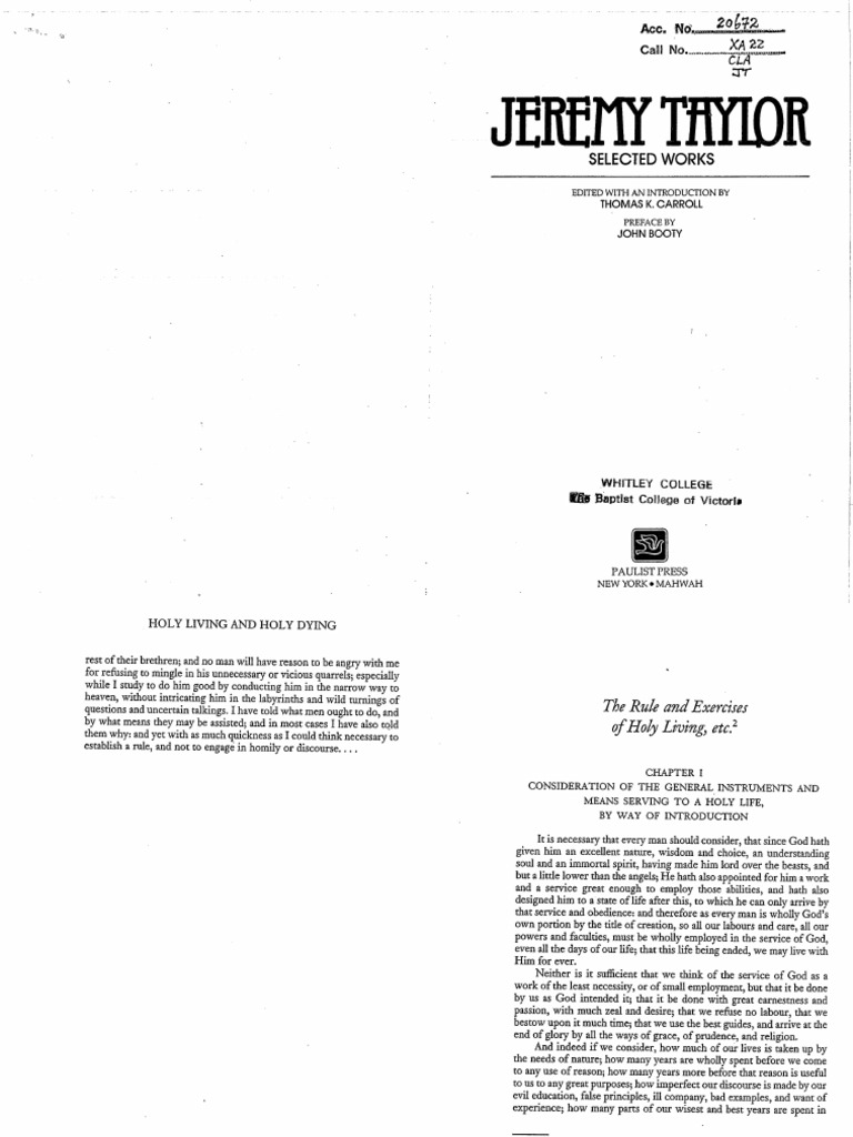 Jeremy Taylor | PDF
