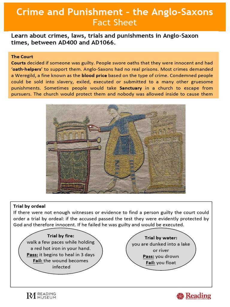Fact Sheet - Anglo Saxons (1) - Compressed | PDF | Philosophy | Law