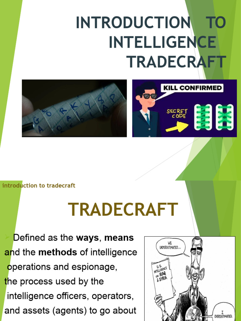 Introduction to Intelligence Tradecraft | PDF | Espionage | Information