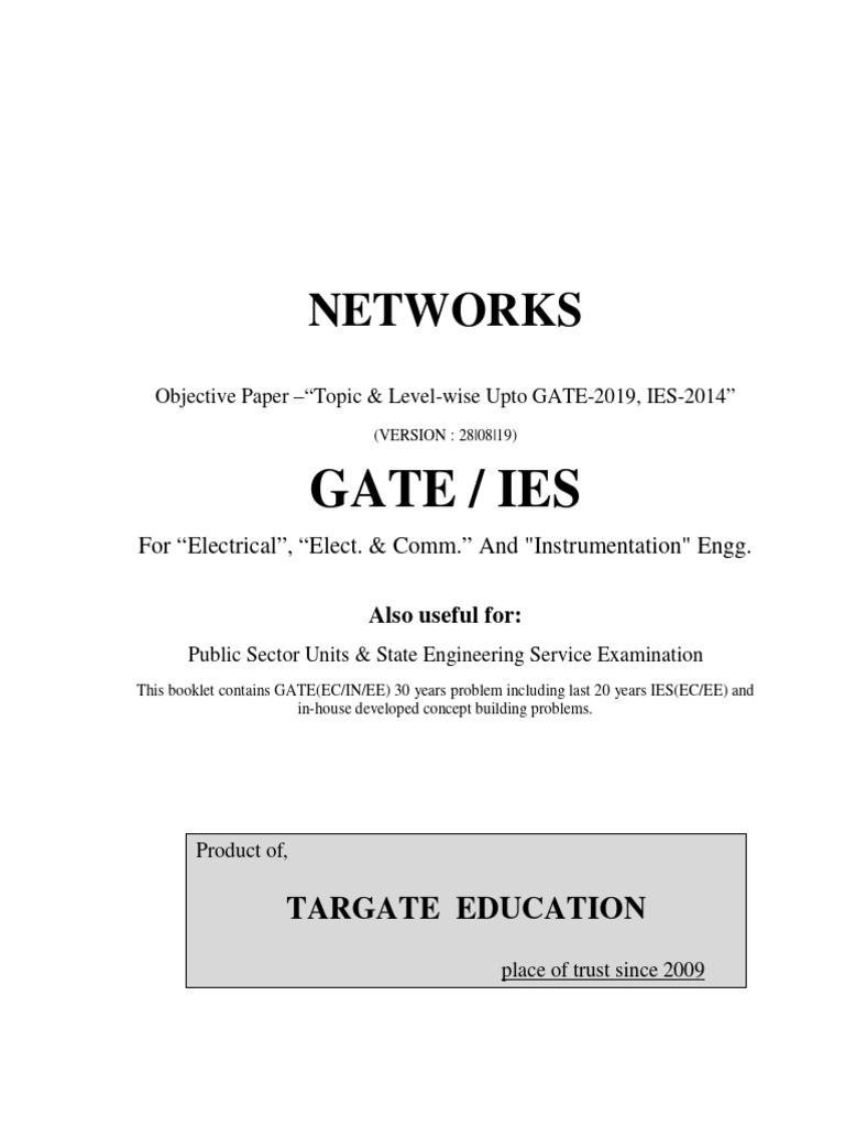 Networks Booklet (186 Pages) | PDF | Electrical Network | Electrical ...