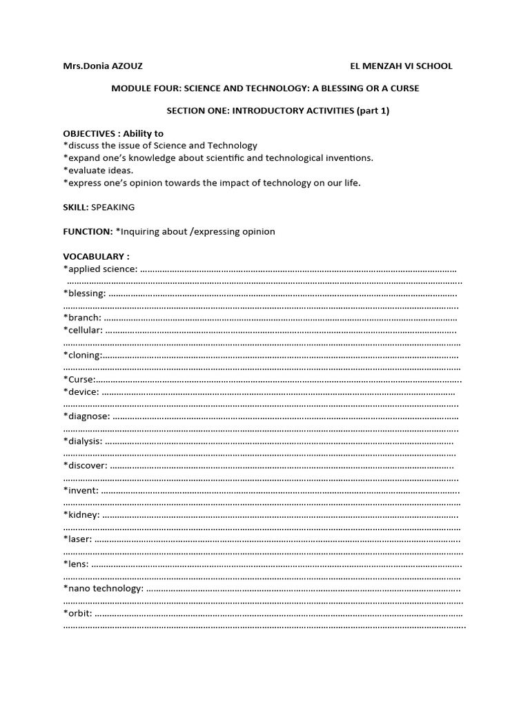 Science and Technology 1 | PDF | Science